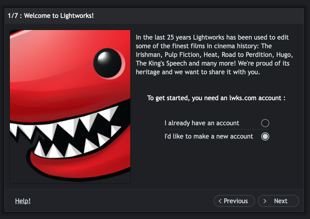 Knowledge Base - Starting Lightworks
